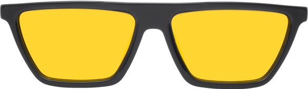 Black Geek-Chic Shield Geometric Gradient Sunglasses with Yellow ...