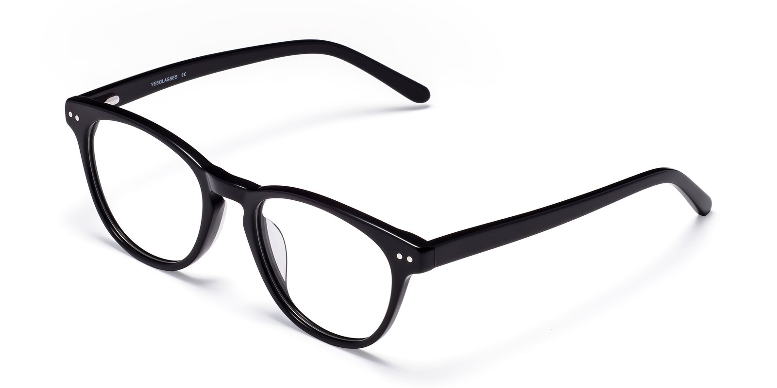 Black Retro-Vintage Classic Acetate Eyeglasses - Blaze