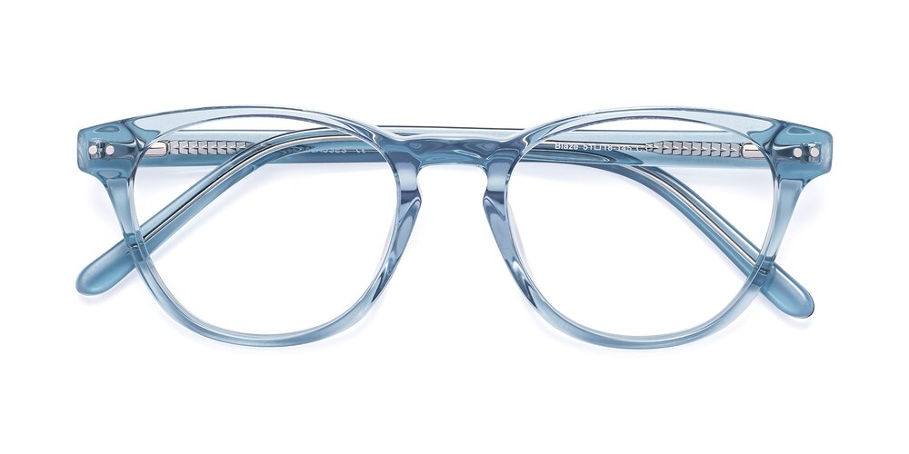 Light Blue Retro-Vintage Classic Acetate Blue Light Glasses - Blaze