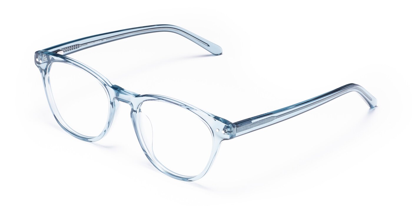 Light Blue Retro-Vintage Classic Acetate Eyeglasses - Blaze