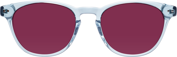 Light Blue Retro-Vintage Classic Acetate Tinted Sunglasses with Wine ...