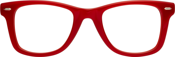 Red Medium Thick Trapezoid Eyeglasses - Rocky