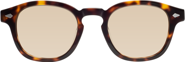 Tortoise Keyhole Bridge Acetate Trapezoid Tinted Sunglasses with Light ...