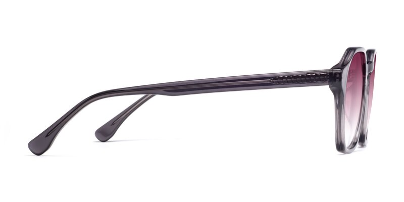 Translucent Gray Retro-Vintage Geometric Full-Rim Gradient Sunglasses ...