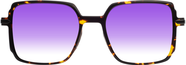 Tortoise Oversized Lightweight Square Gradient Sunglasses with Purple ...
