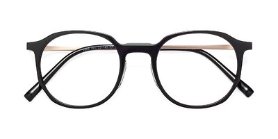 Black Retro-Vintage Classic Acetate Eyeglasses - Blaze