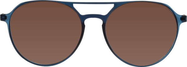 Blue Double Bridge Low Bridge Fit Ultem Tinted Sunglasses with Brown ...