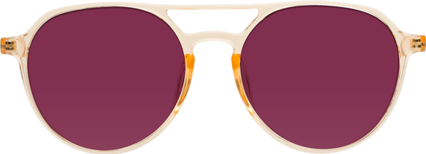 Honey Double Bridge Low Bridge Fit Ultem Tinted Sunglasses with Wine ...