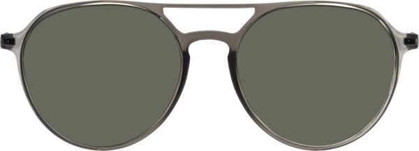 Gray Double Bridge Low Bridge Fit Ultem Polarized Sunglasses with Gray ...