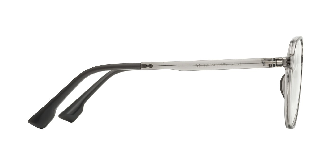 Light Gray Double Bridge Low Bridge Fit Ultem Eyeglasses - Louis