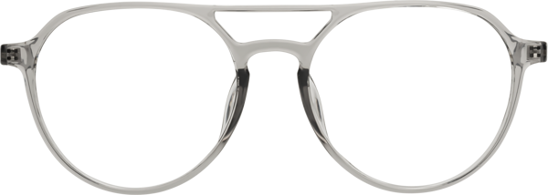 Light Gray Double Bridge Low Bridge Fit Ultem Eyeglasses - Louis