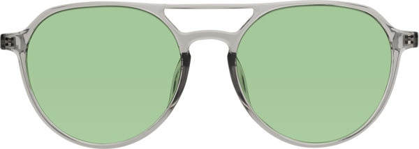 Light Gray Double Bridge Low Bridge Fit Ultem Tinted Sunglasses with ...