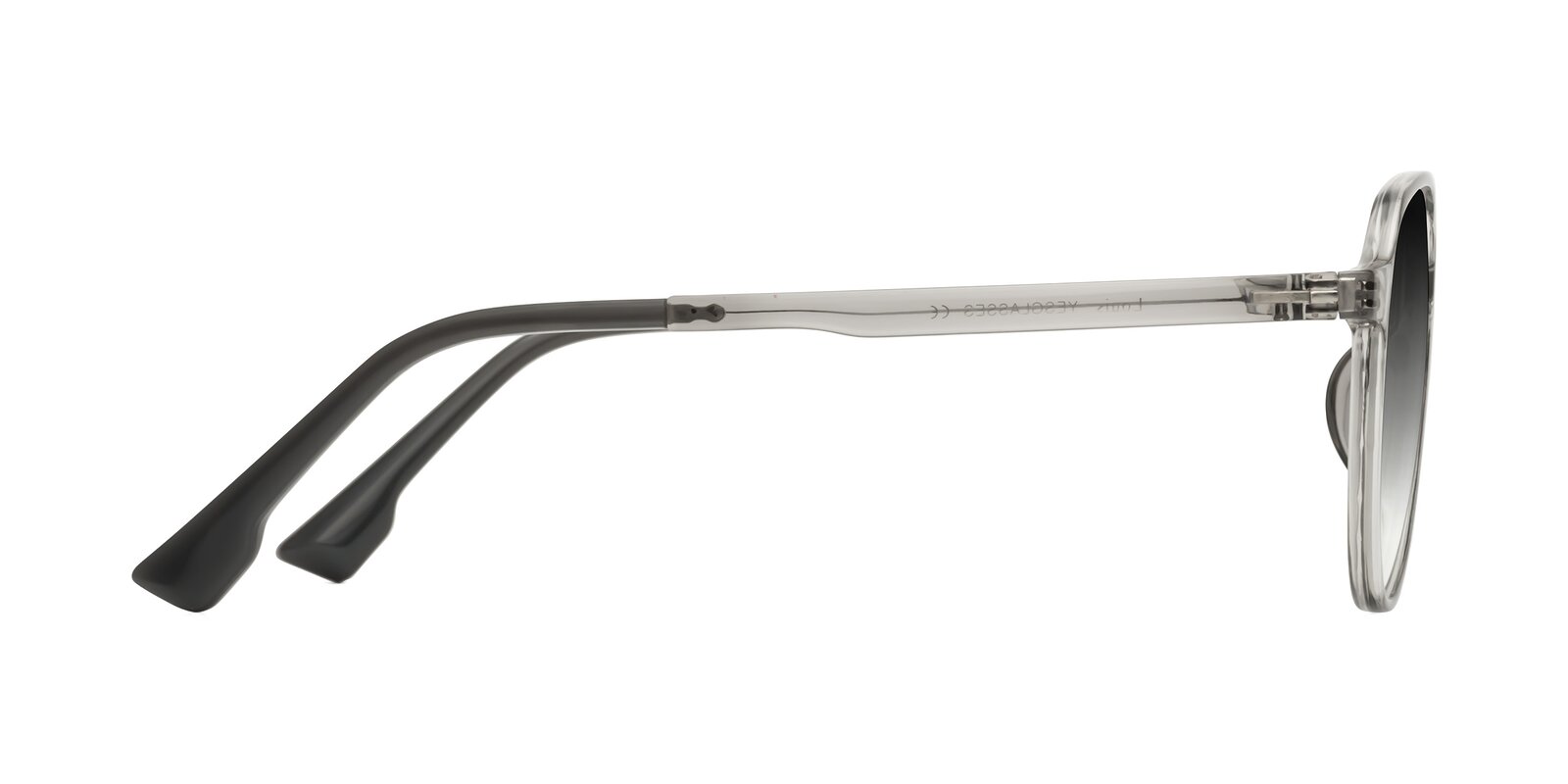 Light Gray Double Bridge Low Bridge Fit Ultem Gradient Sunglasses with ...