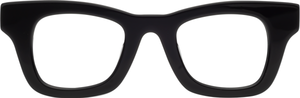 Black Thick Acetate Trapezoid Eyeglasses - Route