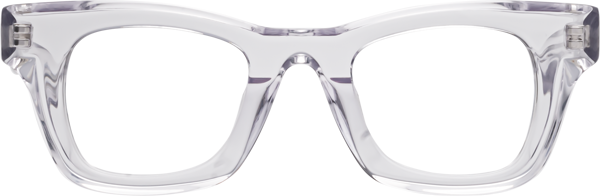 Clear Thick Acetate Trapezoid Eyeglasses - Route