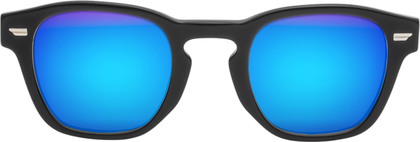 Tortoise-Clear Narrow Wayfarer Acetate Mirrored Sunglasses with Blue ...