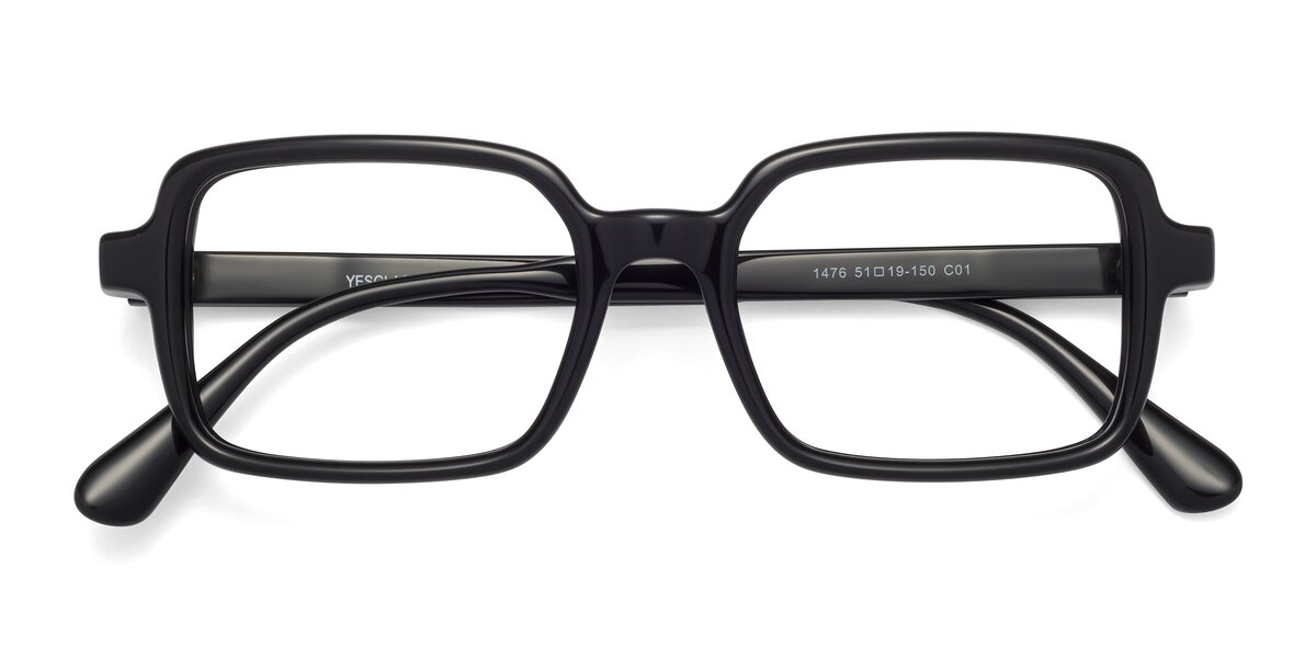 White Horn-Rimmed Hipster Rectangle Eyeglasses - Couch