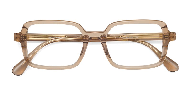 Tortoise Horn-Rimmed Hipster Rectangle Eyeglasses - Couch
