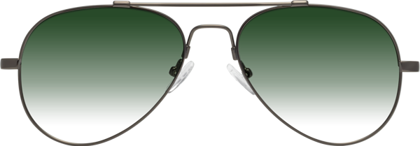 Gunmetal Lightweight Flexible Aviator Gradient Sunglasses with Green ...