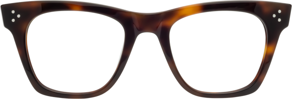 Tortoise Medium Thick Trapezoid Eyeglasses - Soza