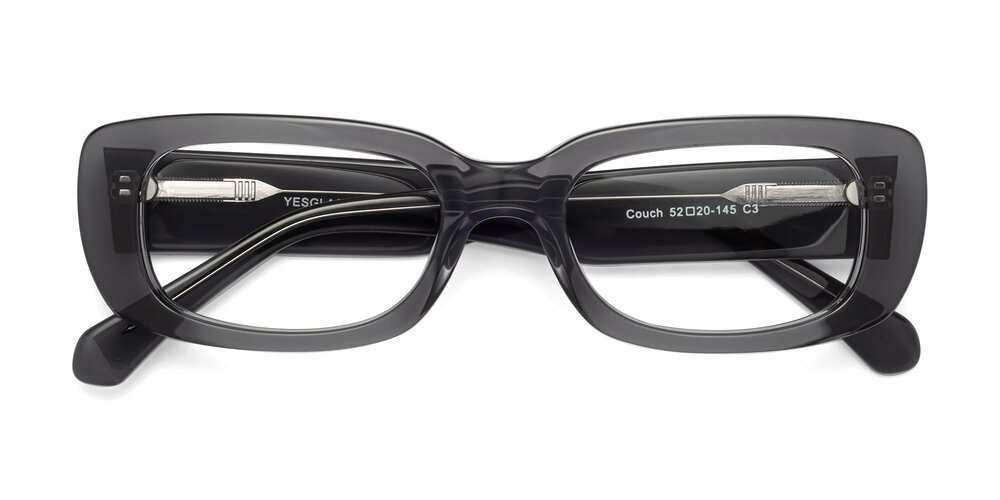 Matte Black Retro-Vintage Grandpa Rectangle Eyeglasses - 1940s
