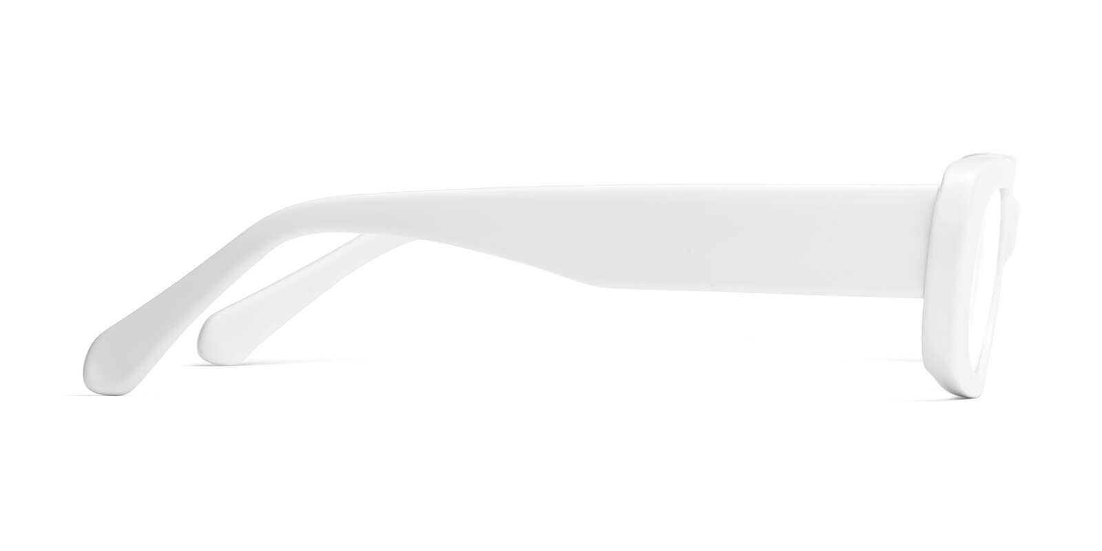 White Horn-Rimmed Hipster Rectangle Eyeglasses - Couch