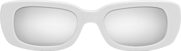 White Thick Hipster Rectangle Mirrored Sunglasses with Silver Sunwear ...
