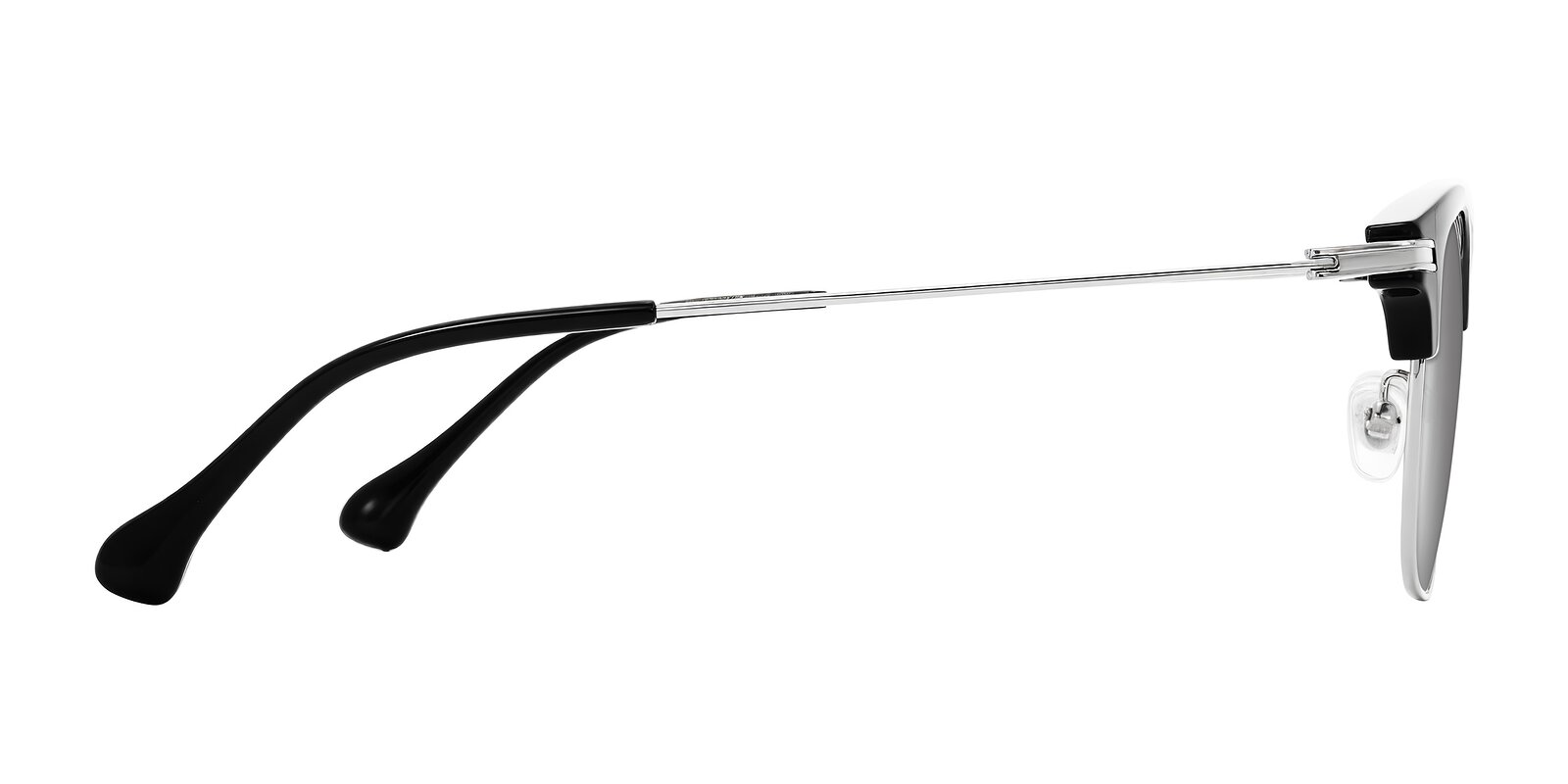 Black/Sliver Browline Retro-Vintage Lightweight Mirrored Sunglasses ...