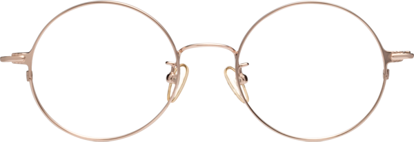 Transparent Pink Retro-Vintage Thin Round Eyeglasses - Lemon