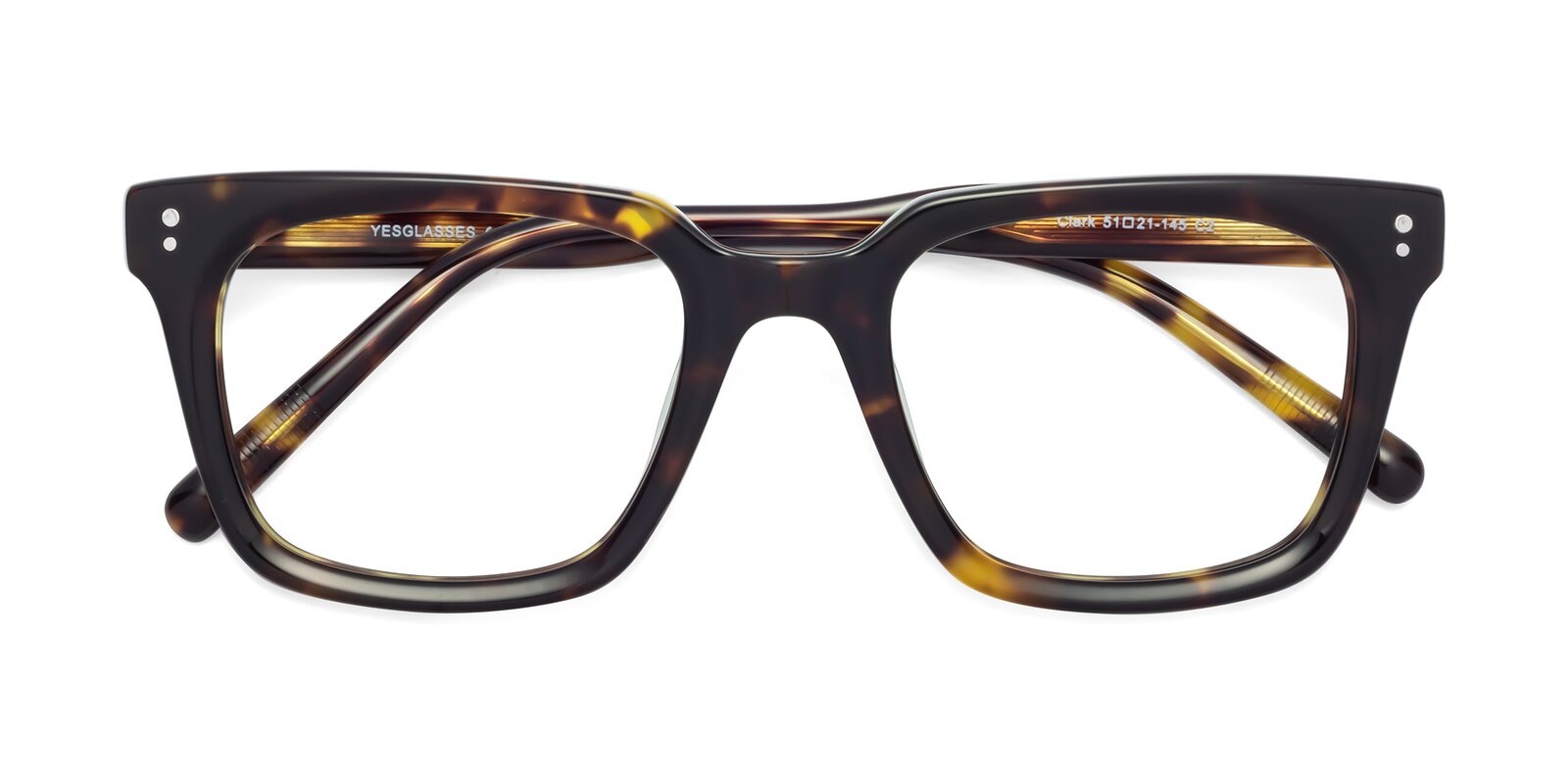 Tortoise Medium Acetate Square Eyeglasses - Clark