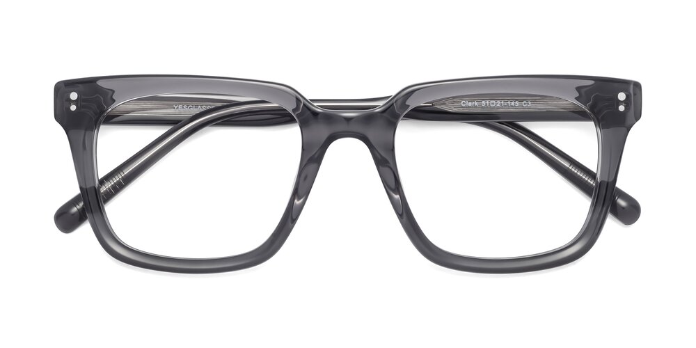 Gray Medium Acetate Square Eyeglasses - Clark