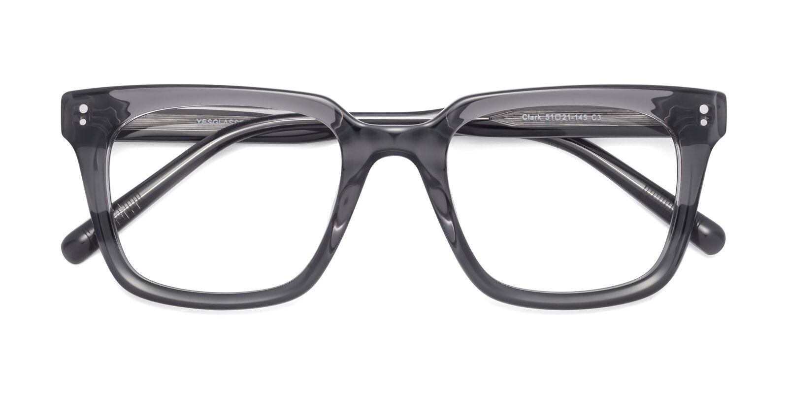 Gray Medium Acetate Square Eyeglasses - Clark