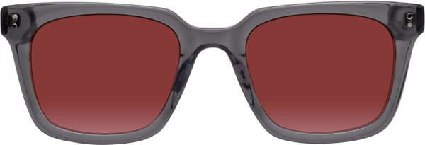 Gray Medium Acetate Square Gradient Sunglasses with Garnet Sunwear ...