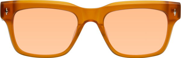 Pumpkin Medium Acetate Trapezoid Tinted Sunglasses with Light Orange ...