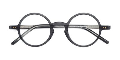 Tortoise Retro-Vintage Keyhole Bridge Round Eyeglasses - Pine