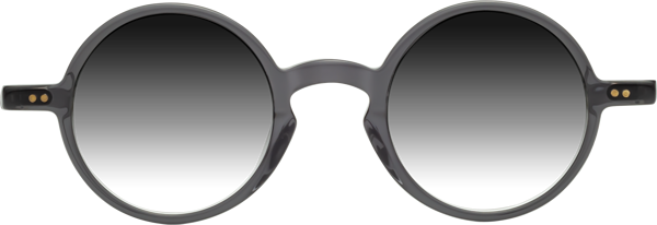 Iron Gray Medium Retro-Vintage Round Gradient Sunglasses with Gray ...