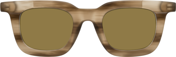 Striped Brown Hipster Thick Square Polarized Sunglasses with Brown ...