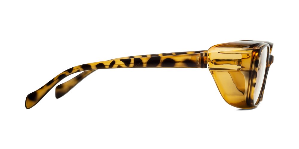 Tortoise Low Bridge Fit Rectangle Full-Rim Eyeglasses - Armor