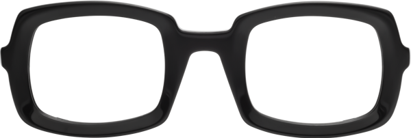 Matte Black Retro-Vintage Grandpa Rectangle Eyeglasses - 1940s