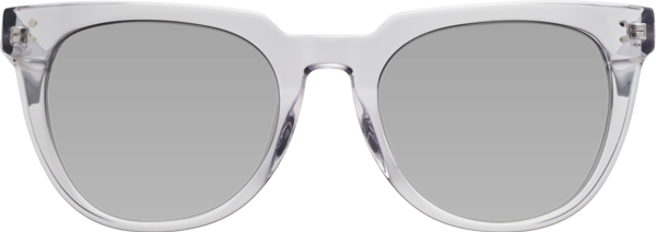 Transparent Gray Hipster Acetate Geometric Tinted Sunglasses with Light ...