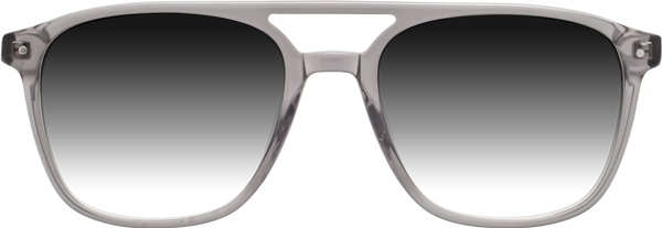 Transparent Gray Double Bridge Acetate Trapezoid Gradient Sunglasses ...