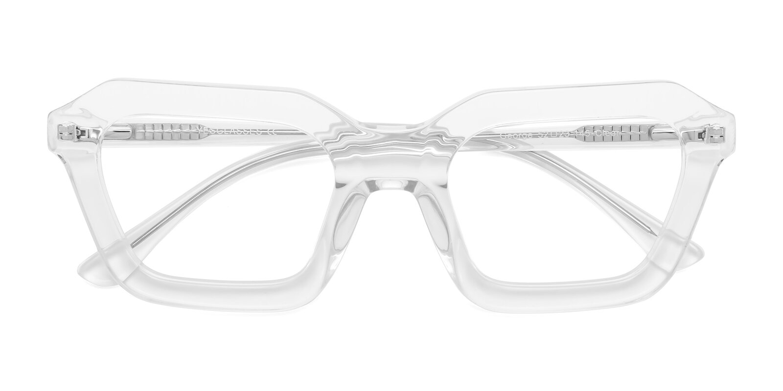 Clear Thick Acetate Geometric Eyeglasses George