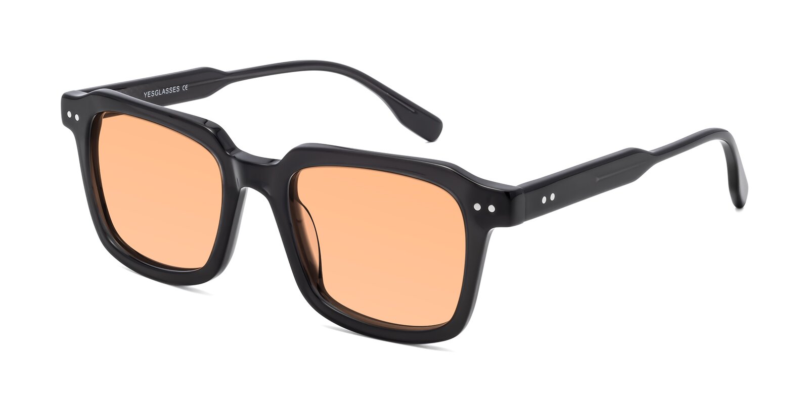 Dark Gray Bifocal & Progressive Acetate Square Tinted Sunglasses with ...