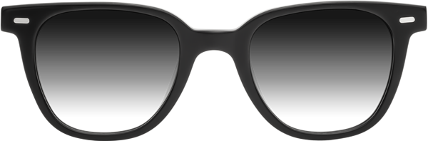 Black Spring Hinges Acetate Trapezoid Gradient Sunglasses with Gray ...