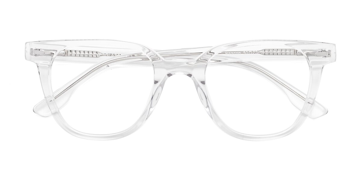 Black Wide Acetate Trapezoid Eyeglasses - Jackman