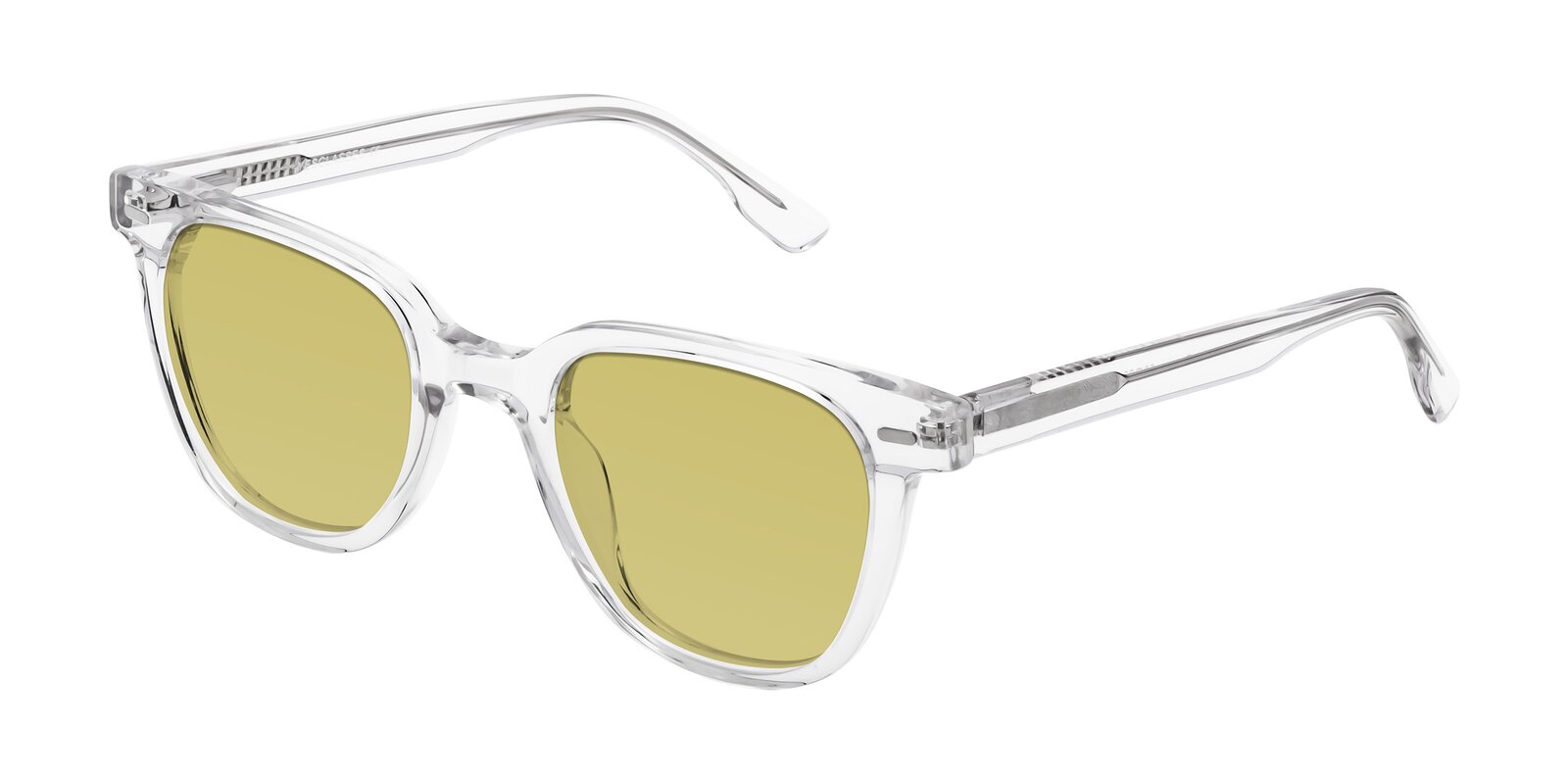 Clear Wayfarer Spring Hinges Acetate Tinted Sunglasses with Medium ...