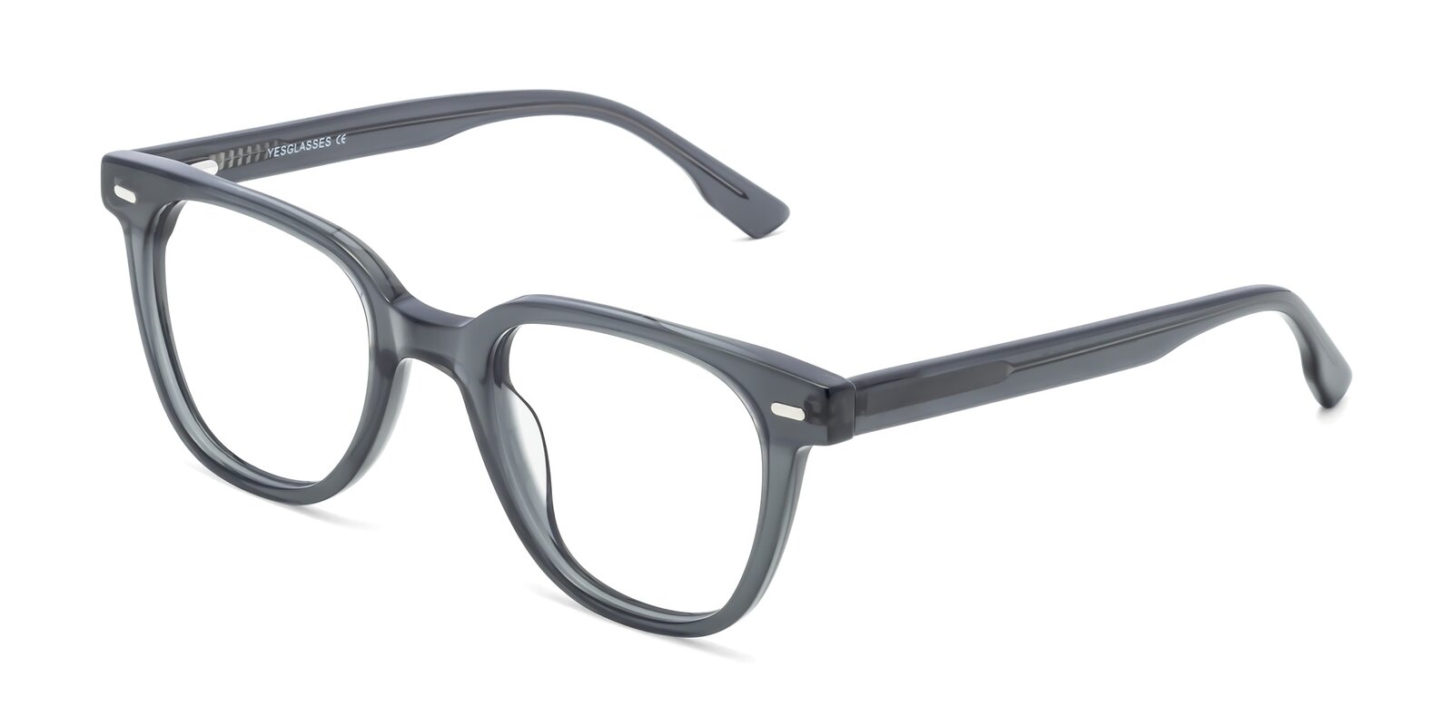 Transparent Green Spring Hinges Acetate Trapezoid Eyeglasses - Beacon