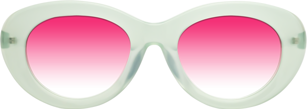 Light Green Thick Acetate Oval Gradient Sunglasses with Pink Sunwear ...