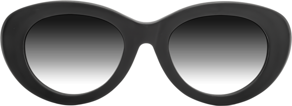 Matte Black Thick Acetate Oval Gradient Sunglasses with Gray Sunwear ...