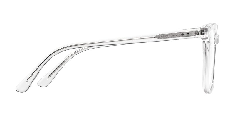 Clear Oversized Acetate Trapezoid Eyeglasses - Broadway